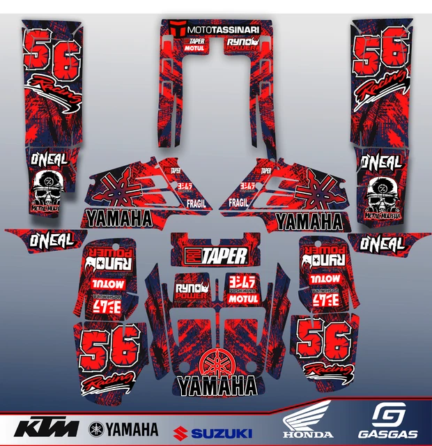 YAMAHA BANSHEE 350 Completo Gráficas Kit Pegatinas Calcomanías EUR 149 ...