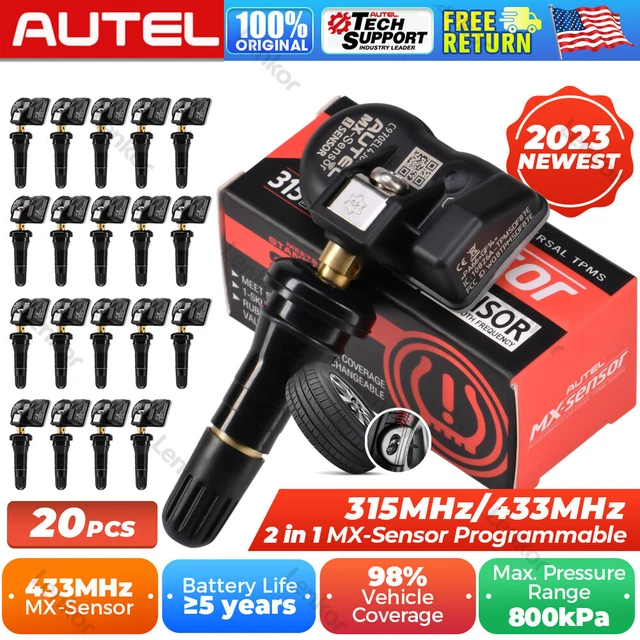 AUTEL TPMS MX-SENSOR 315MHz 433MHz Universal Programmable Tire Pressure ...
