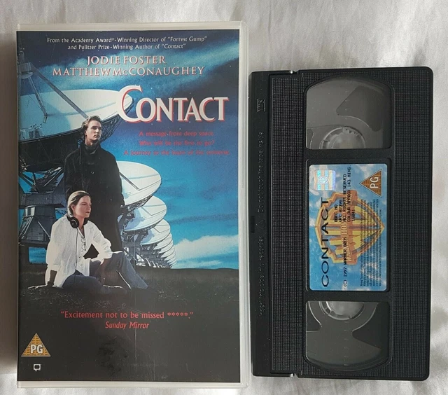CONTACT (VHS)BIG BOX- Jodie Foster + Matthew McConaughey + David Morse ...