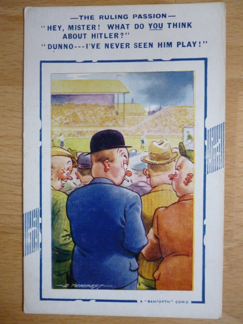 BAMFORTH COMIC SERIES No 528 WW2 SECOND WORLD WAR ADOLF HITLER FOOTBALL ...