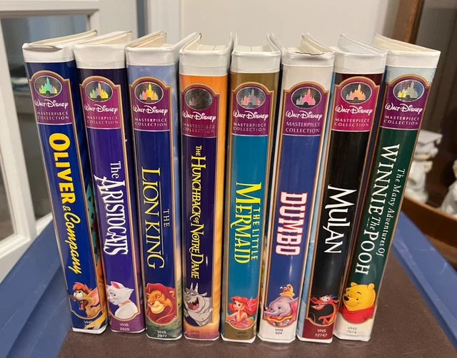 Lot Of 8 Walt Disney Vhs Tapes Movies Masterpiece Collection Eur 22 7712