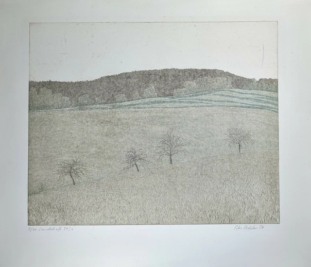 PETER REDEKER, LANDSCHAFT 74 Ia, Radierung, signiert, betitelt, num ...