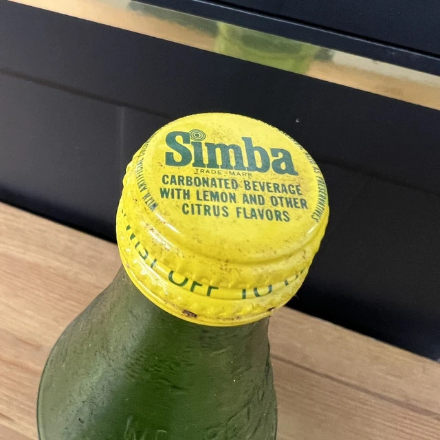 SIMBA SODA BOTTLE, Coca Cola Company RARE VINTAGE Embossed Lion (12 ...