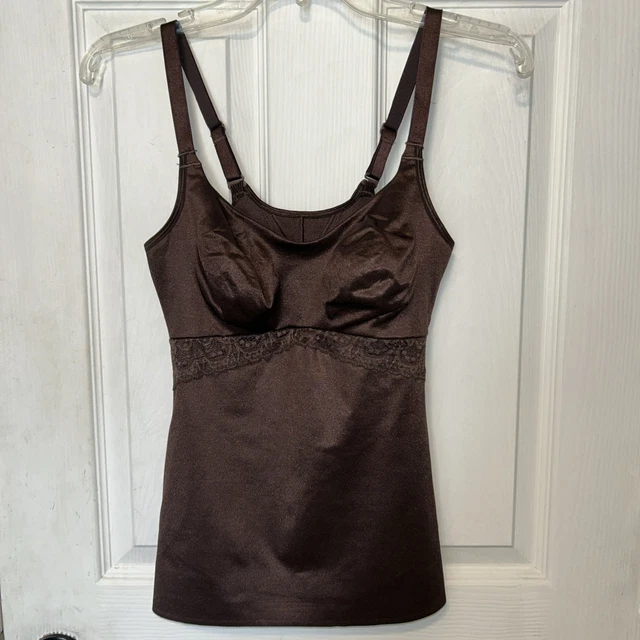 RUBY RIBBON LACE Cami In Espresso Brown Sz 36 #3024 EUC Adjustable ...
