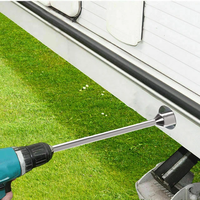 30CM CORNER STEADY Caravan Leg Winder Drill Extension Jack Socket 19mm ...