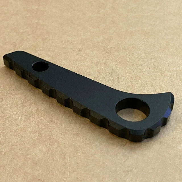 ANODIZED BLACK TITANIUM Back Spacer For Spyderco Paramilitary 2 (C81 ...