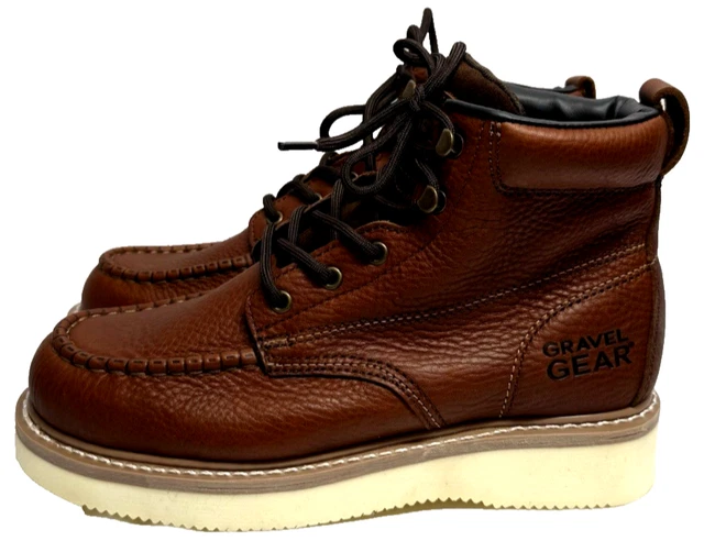 GRAVEL GEAR MENS 6 inch moc toe wedge Work boots Northern Tool Size 9.5 ...