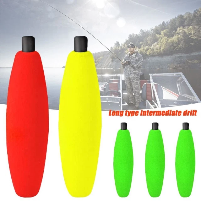 FOAM FLOATS BALL Fishing Cork with Pipe Plug Fishing Floats Beads Beans ...