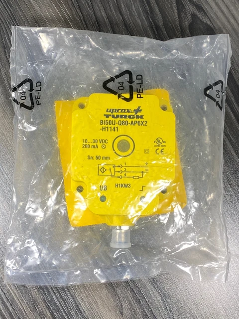 NEW TURCK BI50U-Q80-AP6X2-H1141 PROXIMITY SENSOR 50MM RANGE 10-30 VDC ...