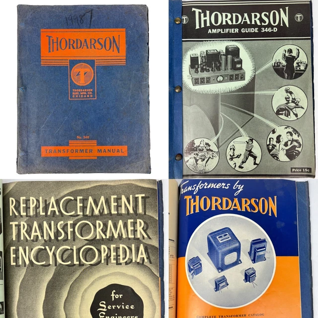 1941 THORDARSON AMPLIFIER Guide, TRANSFORMER CATALOG & REPLACEMENT ...