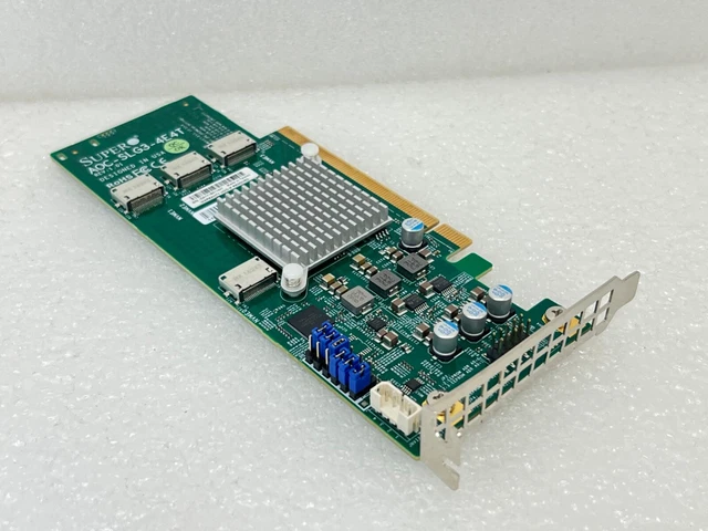 SUPERMICRO AOC-SLG3-4E4T QUAD-PORT Gen 3 Internal NVMe Host Bus Adapter ...