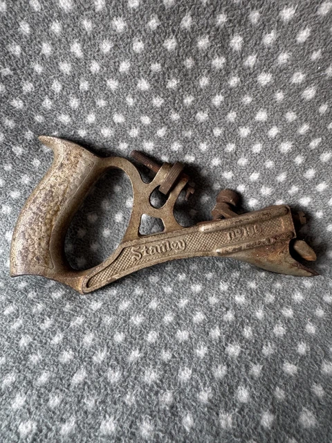 STANLEY CURVED CURVE Rabbet Plane No. 196 Tool Antique 1923-1934 Rare ...