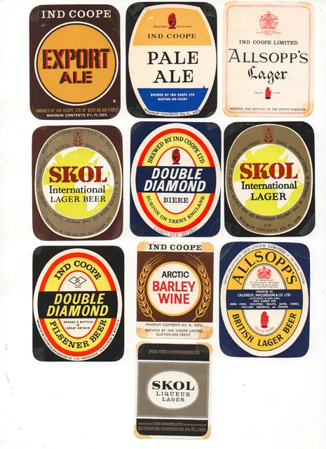 10 BEER BOTTLE Labels from 1969 or 1970 - Ind Coope £7.99 - PicClick UK