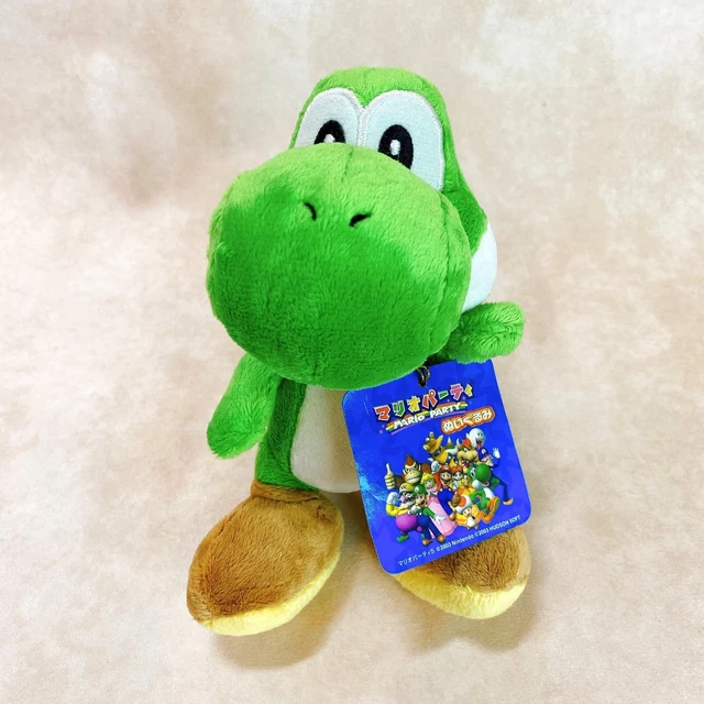 RARE 2003 SUPER Mario Party 5 Yoshi plush doll S size 7" Nintendo Sanei ...