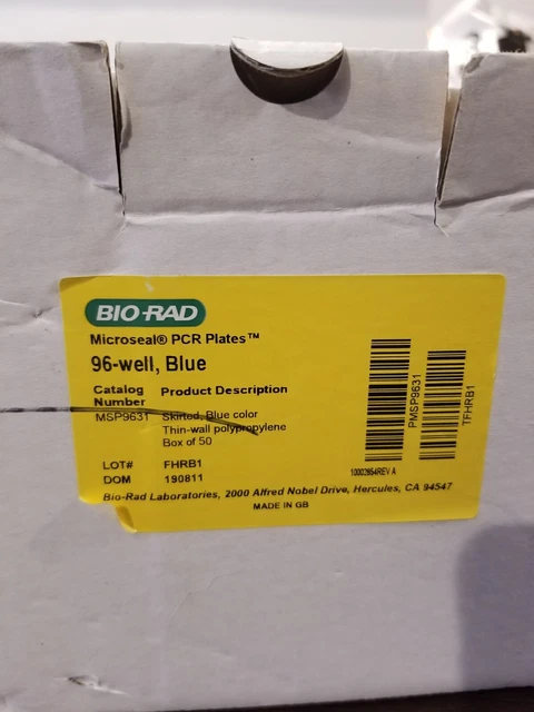 BIO-RAD MICROSEAL 96-WELL PCR Plates, Blue 50 units $100.00 - PicClick