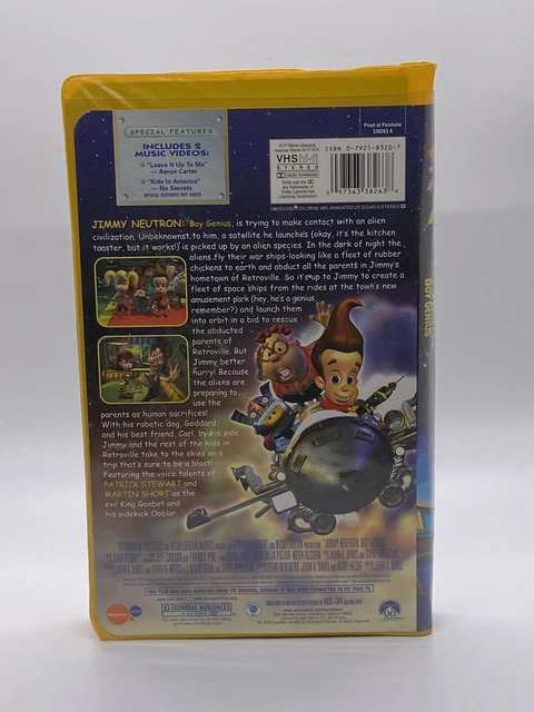 JIMMY NEUTRON: BOY Genius (VHS, 2002, Clam Shell) $7.00 - PicClick CA
