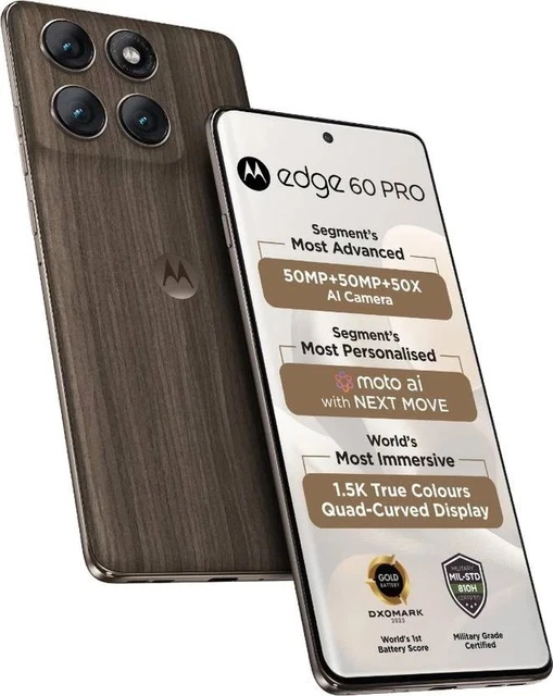 MOTOROLA EDGE 60 Pro 5G (Pantone Walnut 12Go RAM 256Go) Dimensity 8350 ...