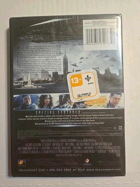INDEPENDENCE DAY (DVD, 2012, Canadian) New Sealed $10.00 - PicClick CA