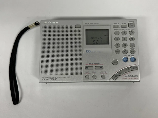 SONY ICF-SW7600GR AM/FM Shortwave World Band Receiver Radio Synthesized ...