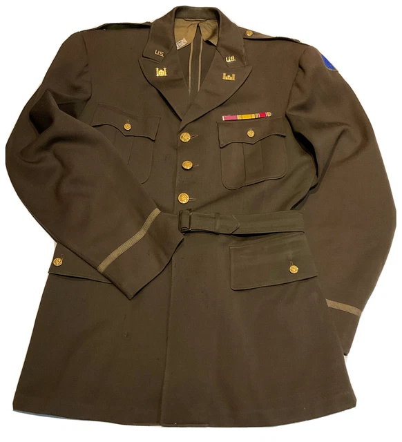 LARGE ORIGINAL WWII U.S. Army Lt Colonel Officer Uniform Jacket Ribbons ...