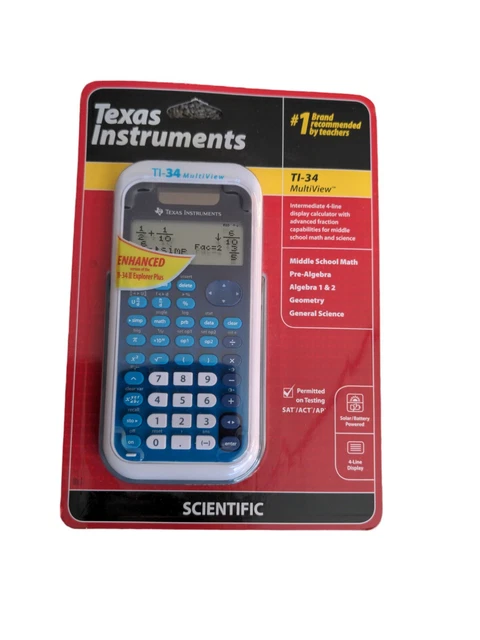 TI-34 MULTIVIEW SCIENTIFIC Calculator 4-line display with advanced ...