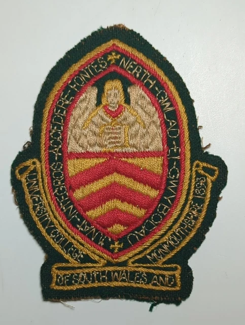 VINTAGE CARDIFF UNIVERSITY Blazer Badge Embroidered Crest Shield EUR 11 ...