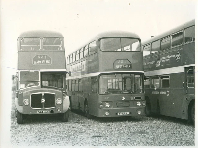 BUS PHOTO HR6371 Photograph National Welsh Daimler Fleetline,Aec Regent ...