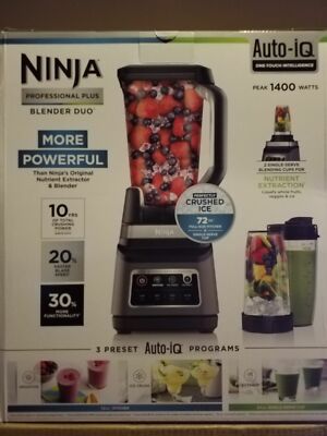 NINJA PROFESSIONAL PLUS Blender DUO with Auto-iQ 1400 W BN751 Black ...