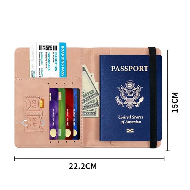 Rfid Leder Passport Tasche Reisepass Halter Pass Abdeckungen Dokument Paket Eur 624 Picclick De