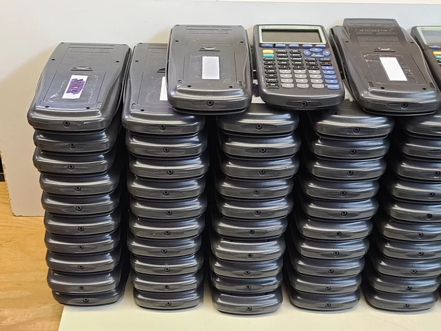 HUGE LOT OF 98 Texas Instruments TI-82 TI-83 TI-83 Plus Calculators ...