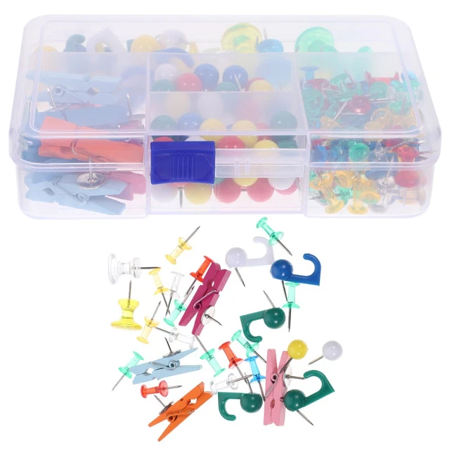 200PCS OFFICE PUSHPINS Multi-use Thumb Tacks Bulletin Thumbtacks Map ...