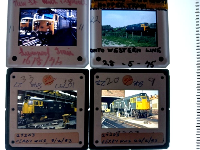35MM SLIDES BRITISH Rail Blue Era/Pre-Tops Diesels With Details On ...