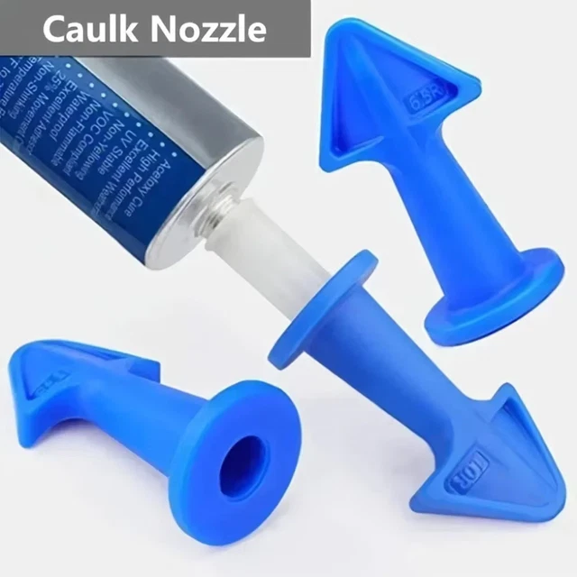 3PCS MULTI-FUNCTIONAL SILICONE Sealant Nozzle Scraper Floor Caulking ...