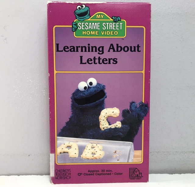 SESAME STREET LEARNING About Letters VHS Video Tape 1986 Rare VTG ...