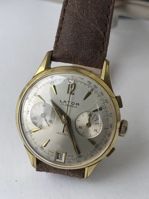 LATOR VINTAGE CHRONOGRAPH 60,s cal: Landeron 189 - serviced £345.00 ...