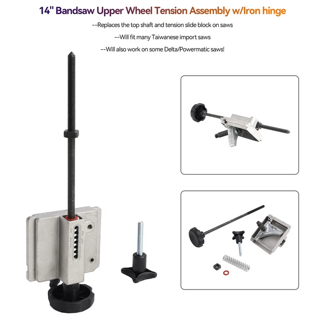 14& BANDSAW UPPER Wheel Tension Assembly w/Iron Hinge Pour Delta ...
