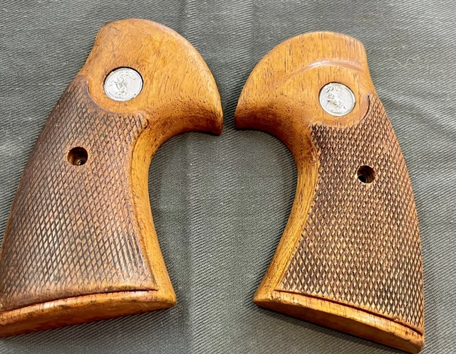 VINTAGE COLT PYTHON Gen 2 Wood Grips ! L@@k! OEM Factory Original !FREE ...