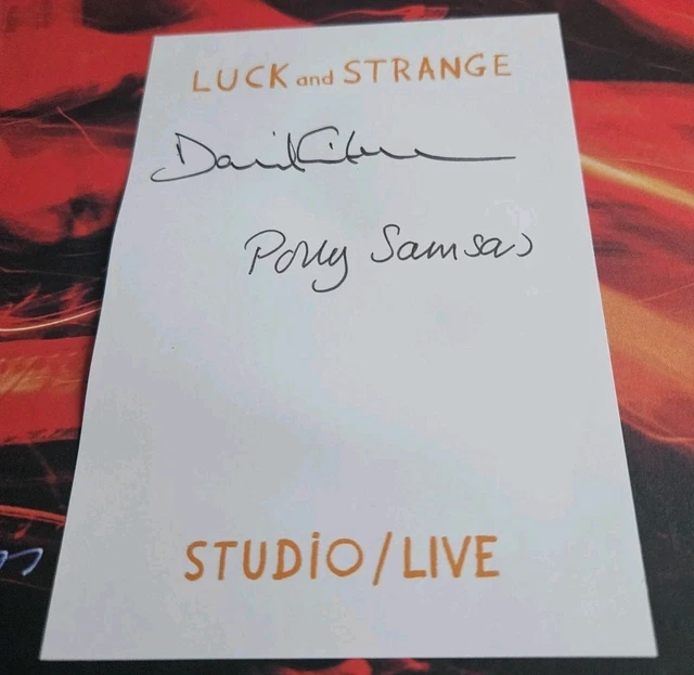 DAVID GILMOUR & Polly Samson 2 x signed. Luck and Strange. Book. Pink ...