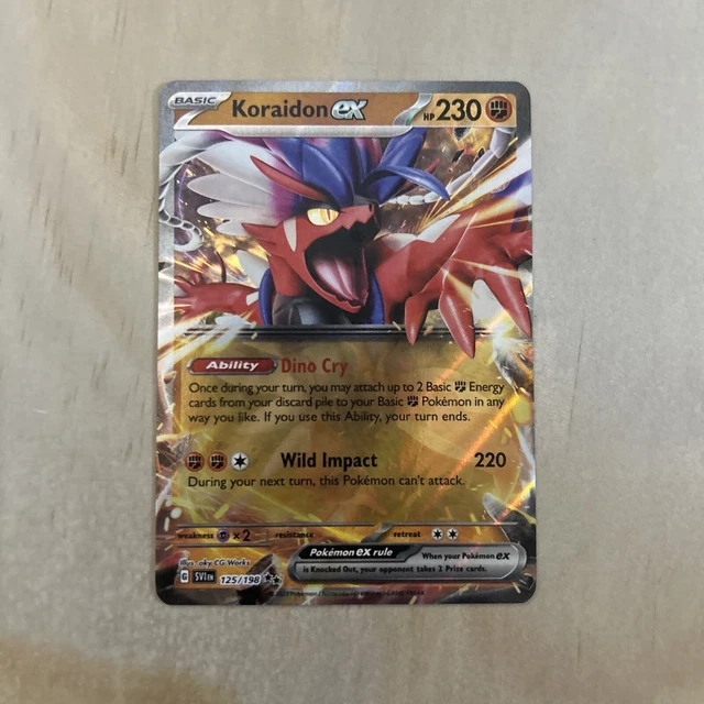 POKÉMON TCG KORAIDON ex Scarlet & Violet - Base Set 125/198 Holo Double ...