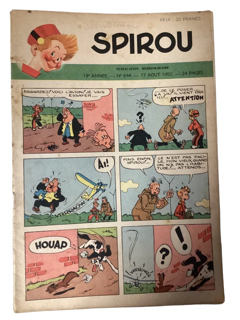 ANCIENNE REVUE SPIROU Vintage Bande Dessinée Livre Pas Lucky Luke Astérix 1950 EUR 4,00 ...