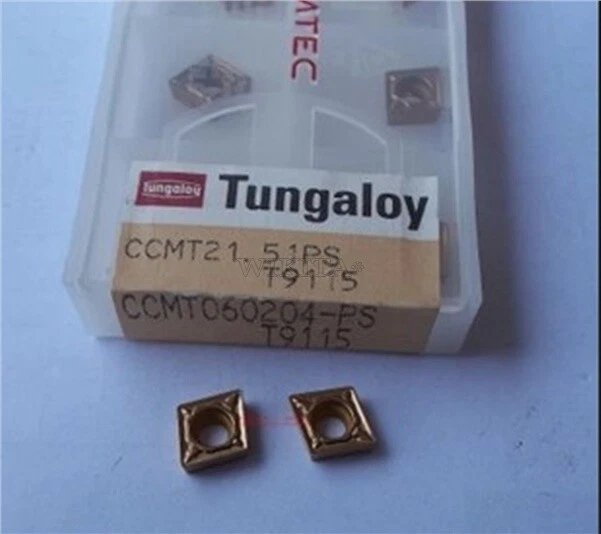 10PCS/BOX NEW TUNGALOY CCMT060204-PS T9115 CCMT21.51-PS Carbide Inserts ...