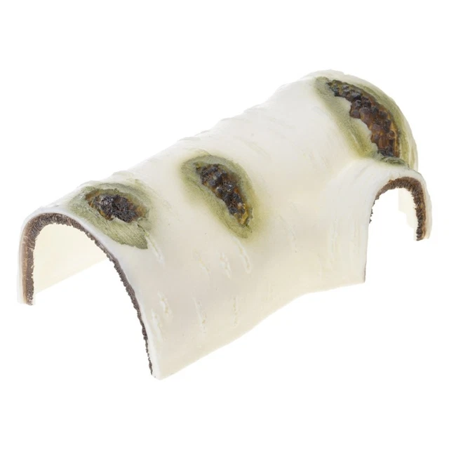 HIDEOUT RESIN CAVES Safe Secure Artificial Birch Log for Tortoise $20. ...