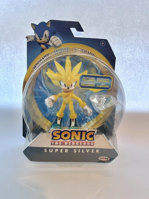 SUPER SILVER SONIC The Hedgehog 4" Action Figure Jakks - SLIGHT DAMAGE ...