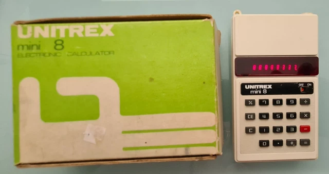 UNITREX MINI 8 Electronic Calculator with Original Box - Made in Japan ...