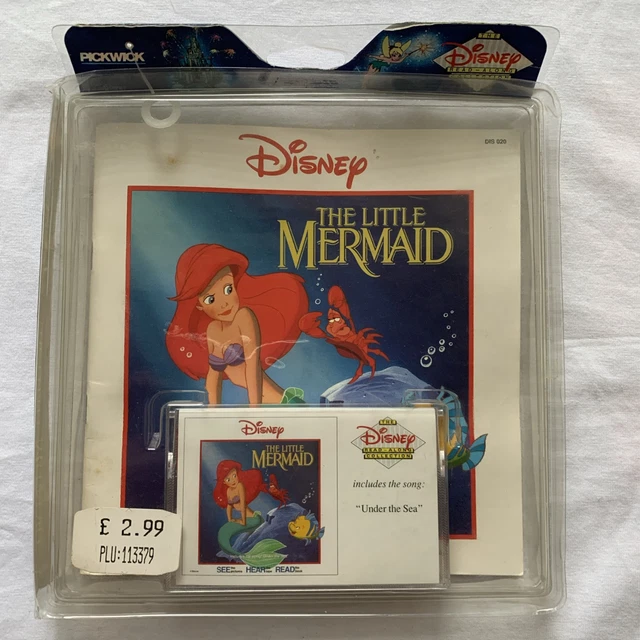 DISNEY LITTLE MERMAID Read-Along Collection Cassette Tape & Book 1988 ...