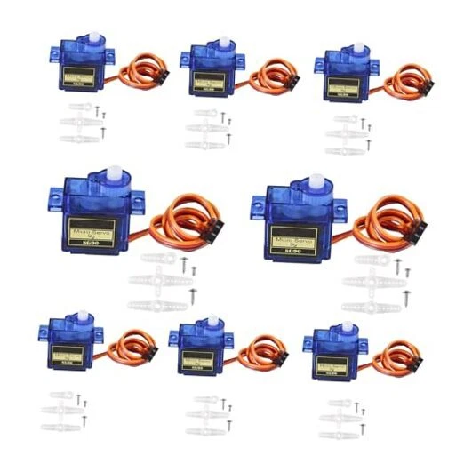8PCS MICRO SERVO Motor Mini Servo 9g Analog Servo Steering Gear ...