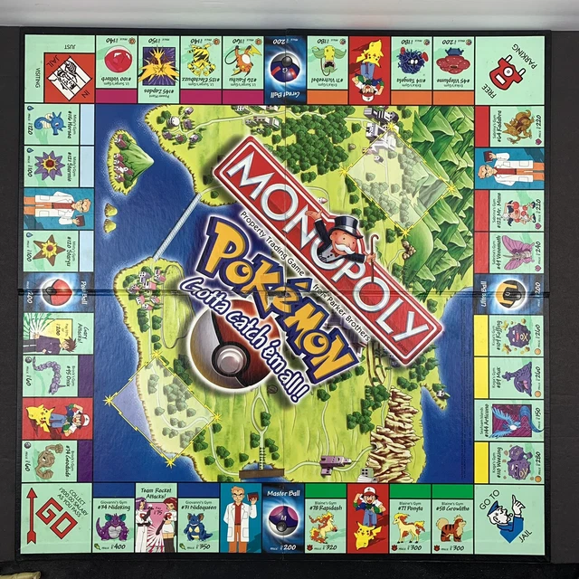 HASBRO POKEMON COLLECTOR'S Edition Monopoly Board Game 1999 Missing 1 ...
