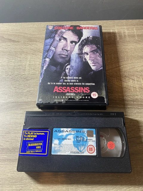 WARNER BROS ASSASSINS Blockbuster Big Box Ex Rental (15, 1995) VHS Video Tape £6.99 - PicClick UK