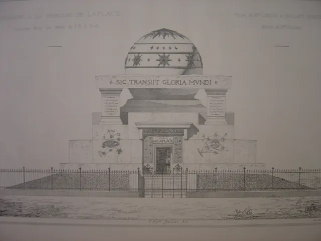 LOT DE 2 grands croquis architecture PLANS Monument Marquis Pierre ...