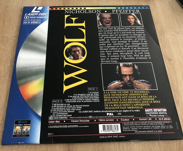 LASERDISC 🇫🇷 WOLF - Nicholson - Pfeiffer BE EUR 7,00 - PicClick FR